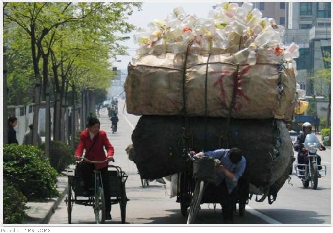 Heavily overloaded vehicles in China